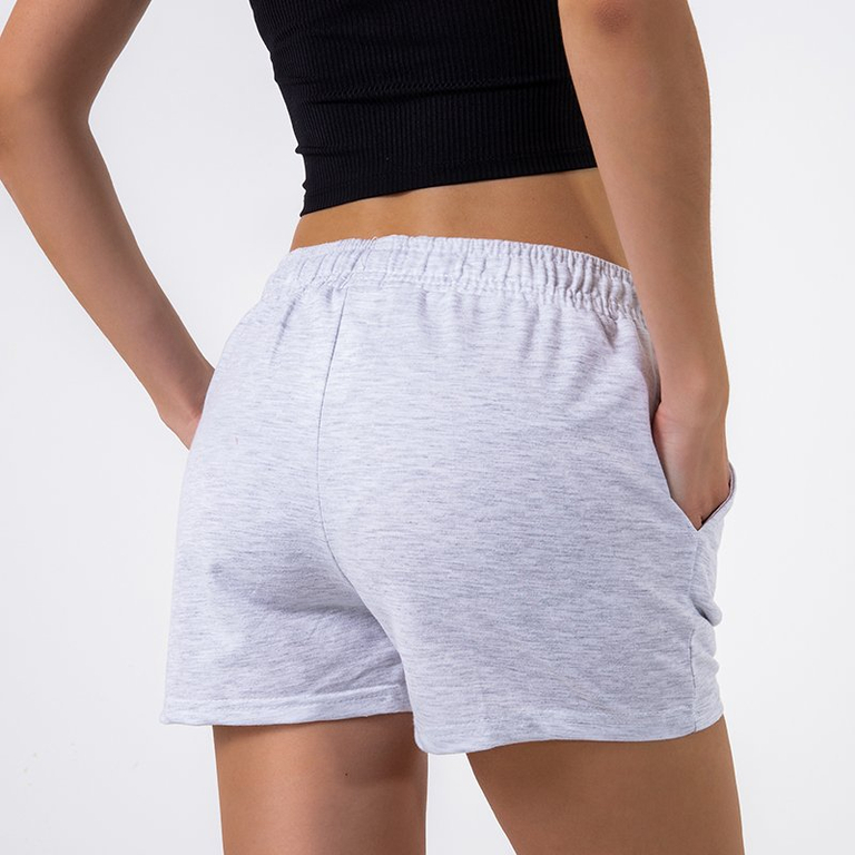 Light gray women's sports short shorts - Clothing pigeon gray || Light ...